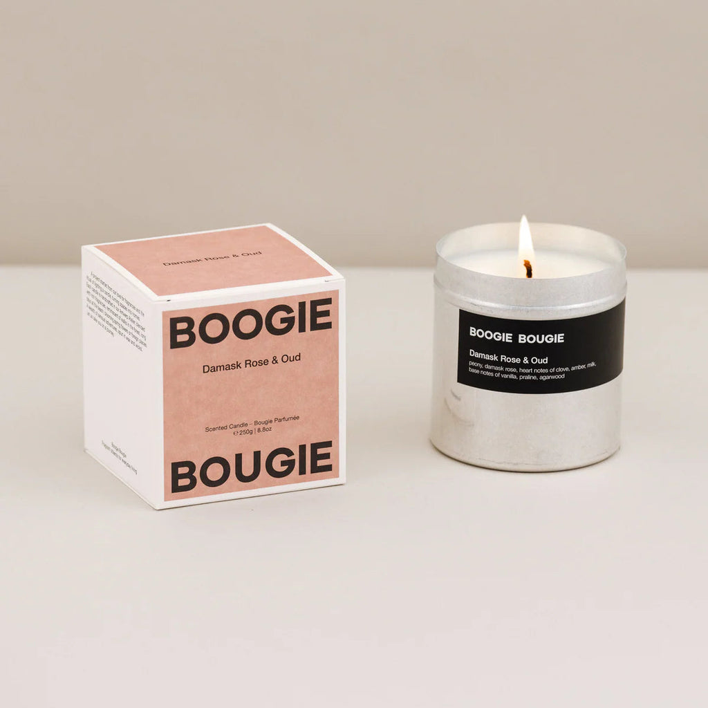 Boogie Bougie Damask rose and Oud Candle 250g – La Gent