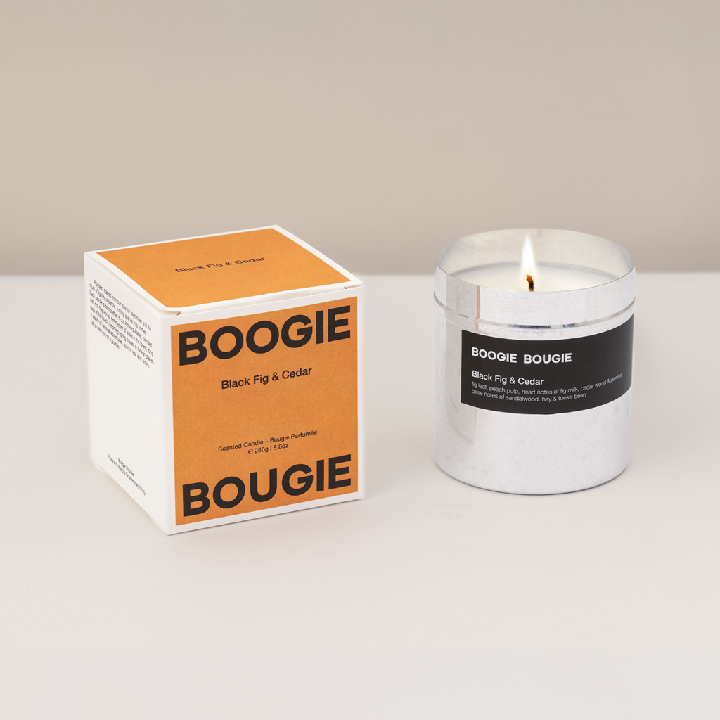 Boogie Bougie Black Fig and Cedar Candle 250g – La Gent